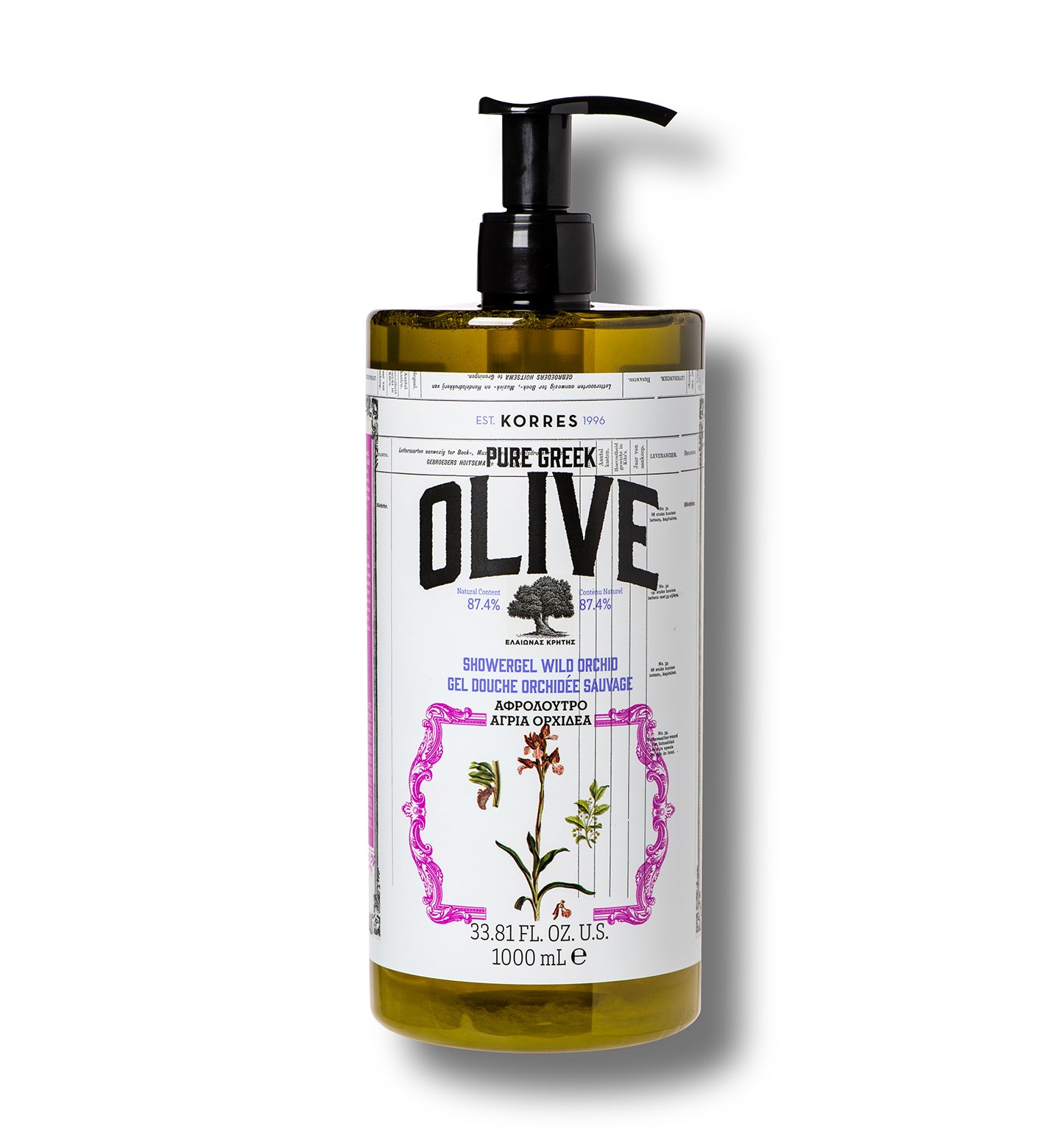 1 Liter Pure Greek Olive Oil Body Cleanser – KORRES