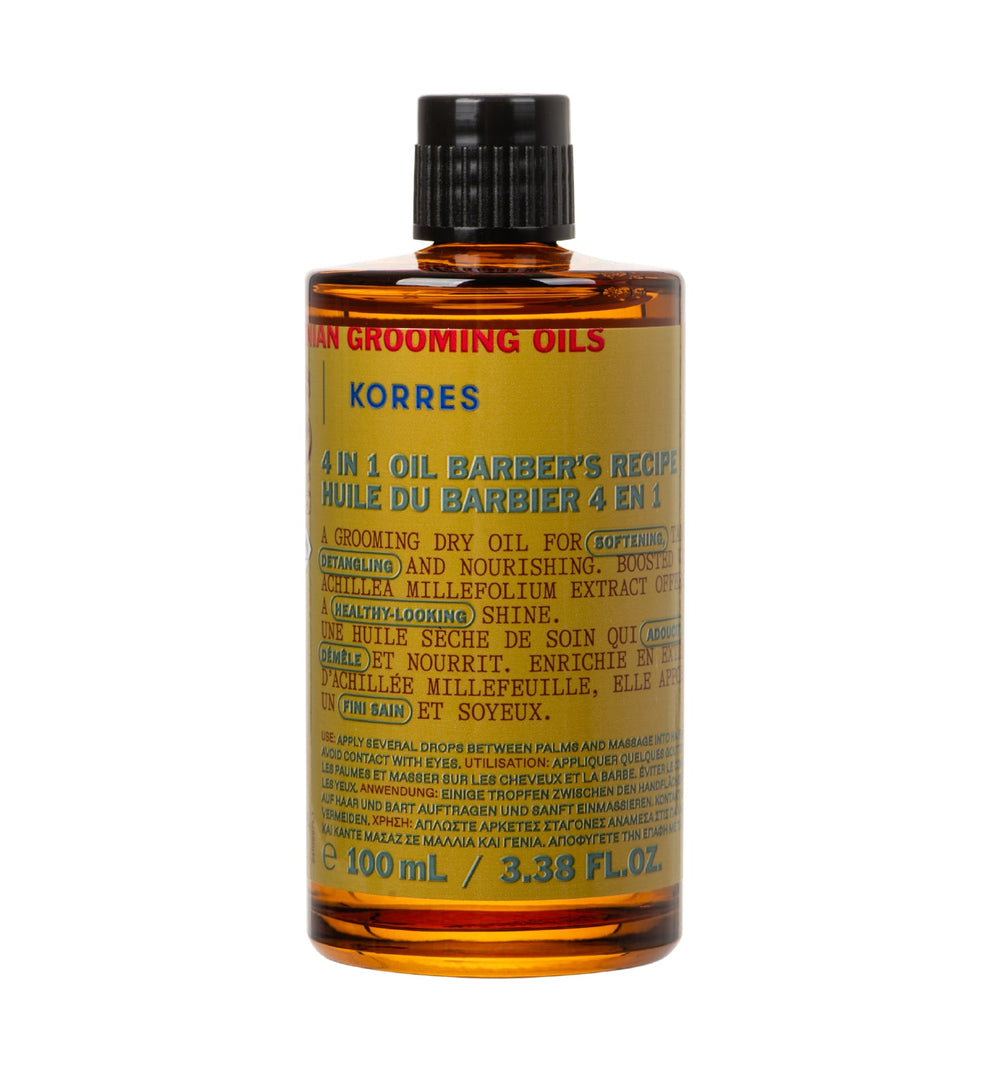 4-in-1 Grooming Oil – Barber Recipe – for Men | KORRES